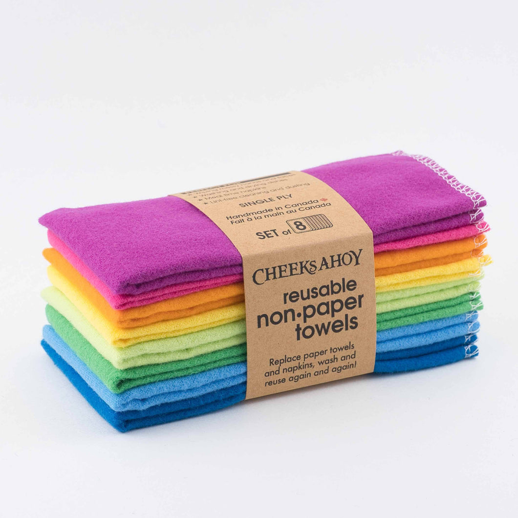 Reusable Non-Paper Towels - Single-Ply (8 pc) – Thelocalrefillery.ca